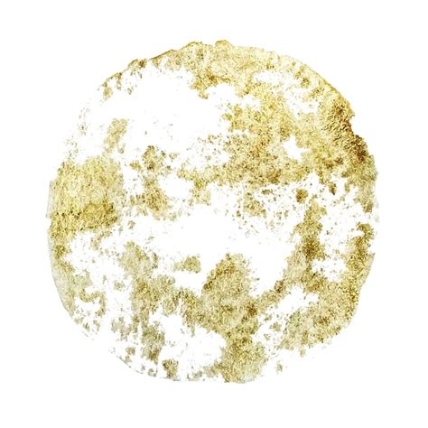 Círculo De Oro Acuarela Sobre Un Fondo Blanco Foto Premium