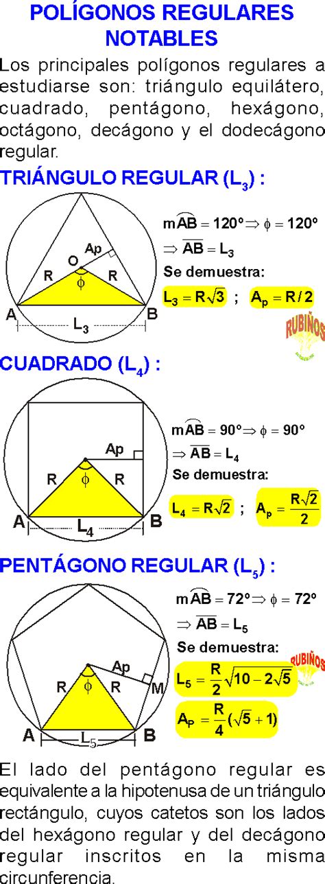 POLÍGONOS REGULARES EJERCICIOS RESUELTOS DE GEOMETRÍA PLANA PREUNIVERSITARIA EN PDF Polígono