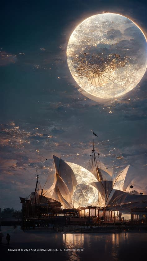 MidJourney AI Art Full Moon Collection On Behance