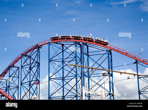The Big Dipper Ride At The Pleasure Beach Amusement Parkblackpool