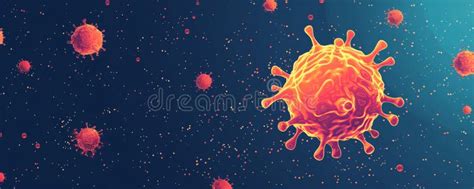 Tumor Microenvironment Background With Cancer Cells T Cells