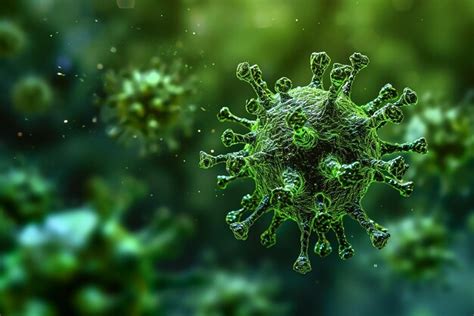 Premium Photo Dangerous Micro Virus Closeup