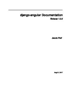 Django Angular Documentation Pdf