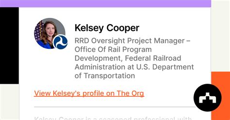 Kelsey Cooper Rrd Oversight Project Manager Office Of Rail Program Development Federal