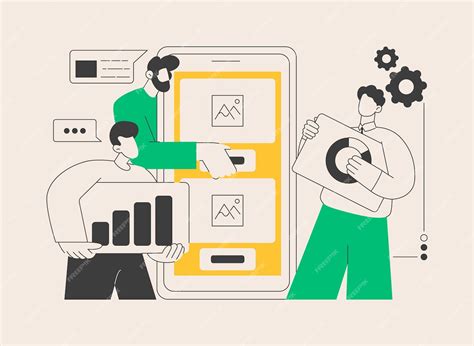 premium vector mobile application development abstract concept vector