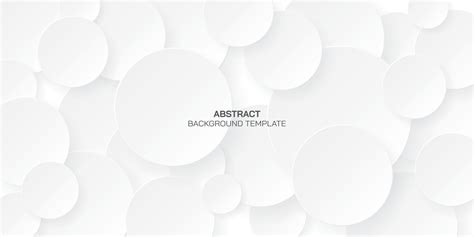 White Background With D Circle Sheet Paper Cut Style Vector Illustration Vector Art