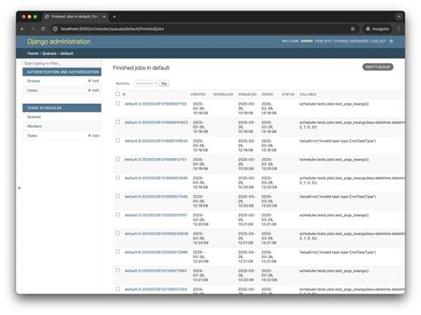 Usage Django Tasks Scheduler