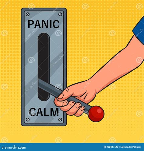 Panic And Calm As A Choice Pictured As Words Panic Calm On Road Signs To Show That When A