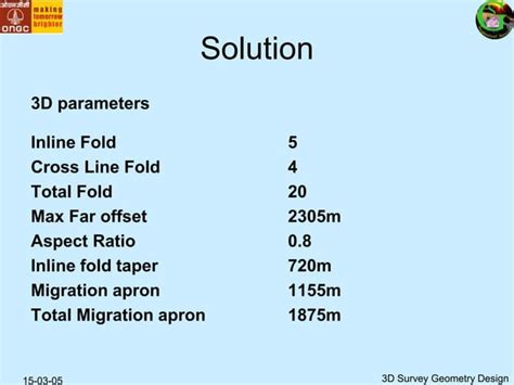 3d Seismic Data Acqusition For Subsurface Ppt