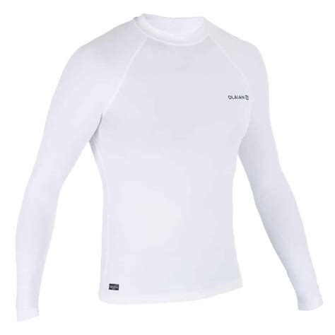 Tee Shirt Anti Uv Homme Manches Longues Surf 100 Blanc Decathlon Cote