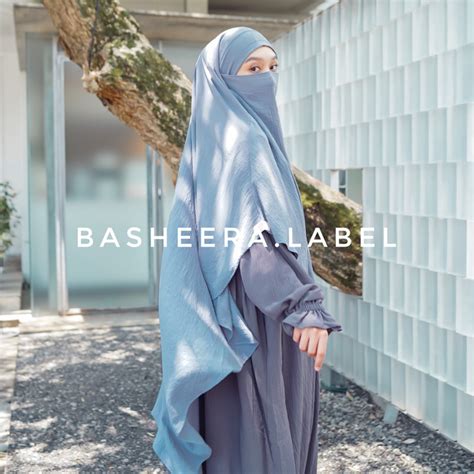Jual Basheera Label Khadeejah Series French Khimar French Khimar Crinkle Gamis Crinckle