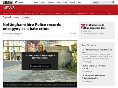 Nottinghamshire Police Records Misogyny As A Hate Crime No Mention Of