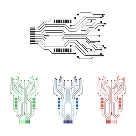 Premium Vector Circuit Logo Template Vector Illustration Icon Design