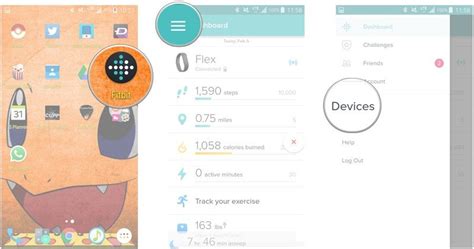how to add replace and delete trackers in the fitbit app android