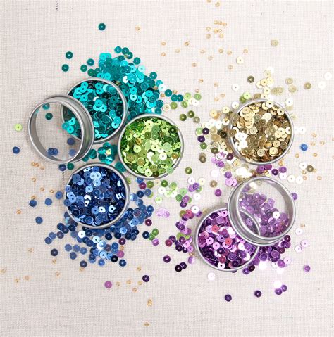 Sequins And Beads White Metallic Sequins White Seed Beads Etsy