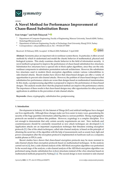 pdf a novel method for performance improvement of chaos based