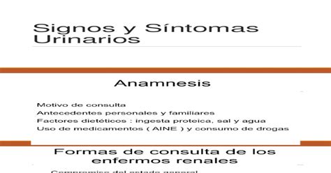 Clase N° 40signos Y Síntomas Urinarios 1 Pdf Document