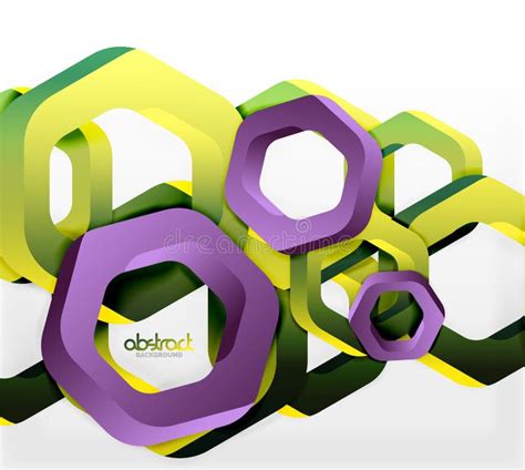 Overlapping Hexagons Design Background Stock Vector Illustration Of Backdrop Material