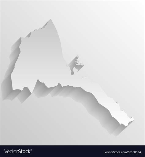Eritrea Country Map Silhouette Royalty Free Vector Image