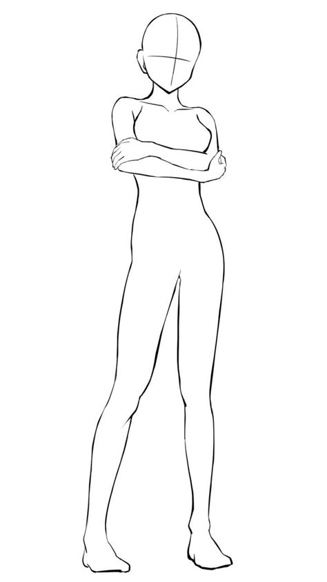 Female Drawing Base Cute Full Body Anime Pose Reference Eroppa