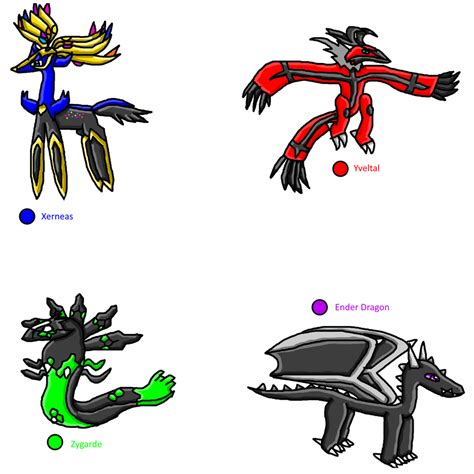 Xerneas Yveltal Zygarde Dragon [project Fusion] By Xlunarsurgex On