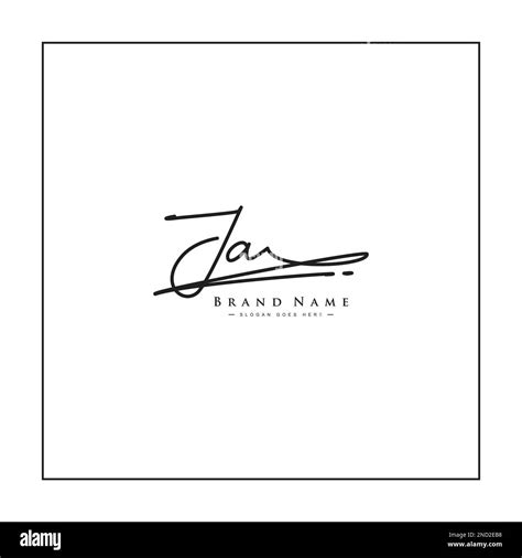 Ja Initial Logo In Signature Style For Photography And Fashion Business