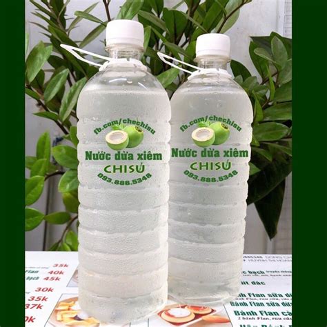 Nước Dừa Xiêm Nguyên Chất Chai 1l Shopee Việt Nam