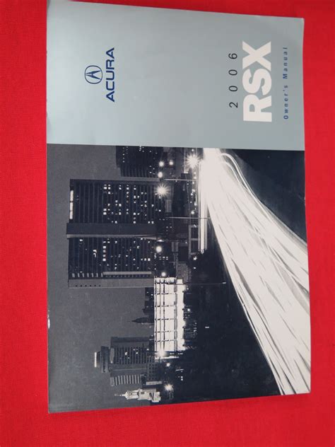Sell 2006 Acura Rsx Owners Manual Guide Book In Magna Utah United States