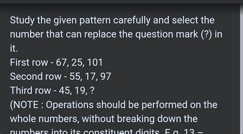 Study The Given Pattern Carefully And Select The Number That Can Replace