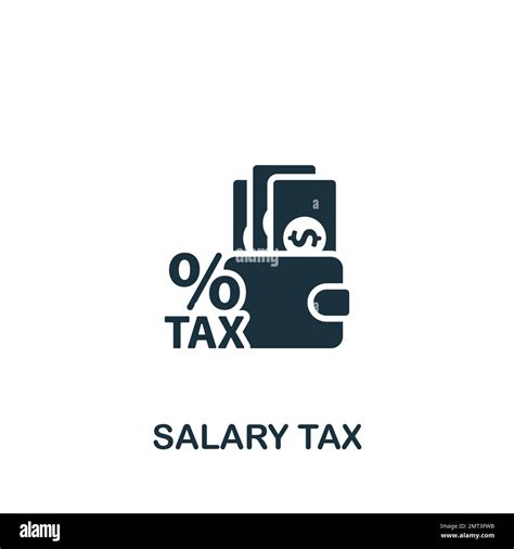 Salary Tax Icon Monochrome Simple Sign From Common Tax Collection