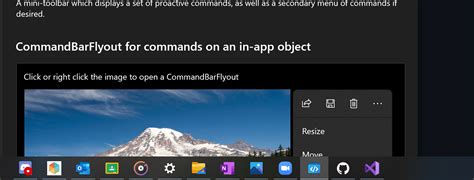 CommandBarFlyout Content Extends Beyond The Taskbar Issue Microsoft Microsoft Ui Xaml