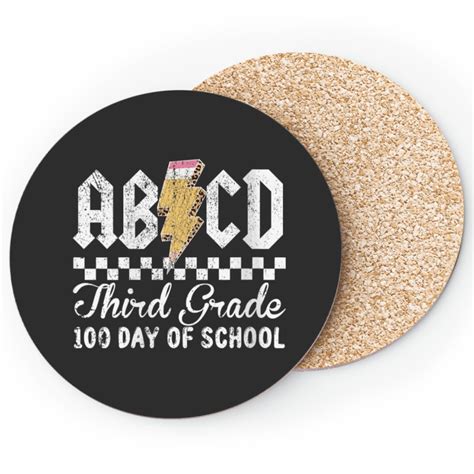 Third Grade Abcd 100th Day Of School 100 Day School Student Coasters
