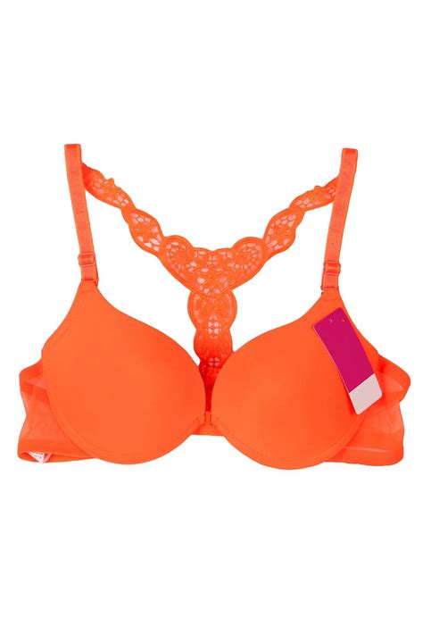 Women Sexy Lace Racerback Bra Push Up Underwear Lingerie Front Closure