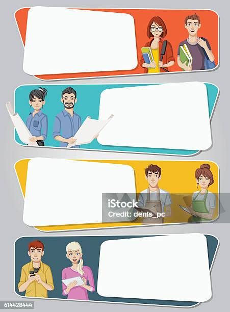Cartoon Young People向量圖形及更多垂直構圖圖片 垂直構圖 插圖 無人 Istock