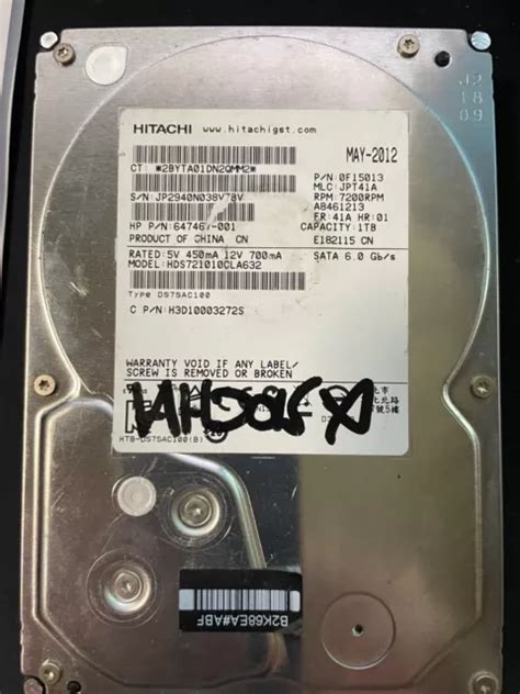 DISQUE DUR 1 To , 3.5 pouce Hitachi HDS721010CLA630 6 gbits/s , 7200 ...