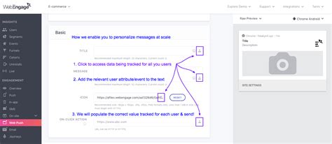 creating web push campaigns