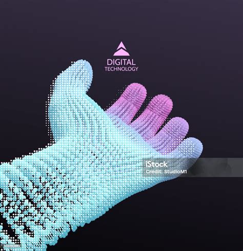 손을 열고 도움을 줄 준비가 되어 있습니다 인간의 팔주는 연결 구조입니다 의학 과학 또는 기술에 대한 3d 벡터 그림 3차원 형태에 대한 스톡 벡터 아트 및 기타 이미지