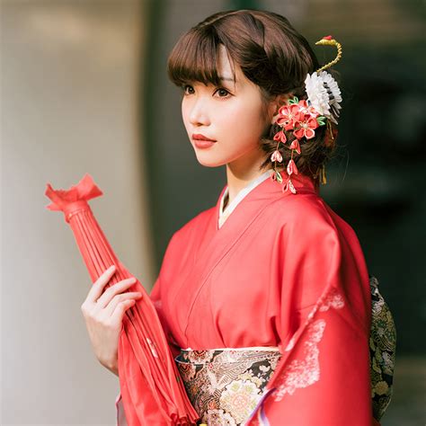樱之美新款日本正装振袖和服传统款定位对花改良仙鹤柄访问服 阿里巴巴