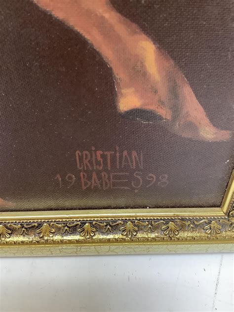 Lot Cristian Babes Male Ballet Dancers Oil On Canvas
