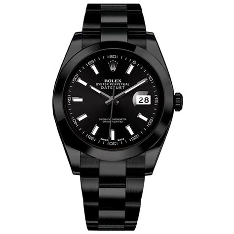 Rolex Datejust Ii Black Pvddlc Black Dial Oyster Watch Oyster Band