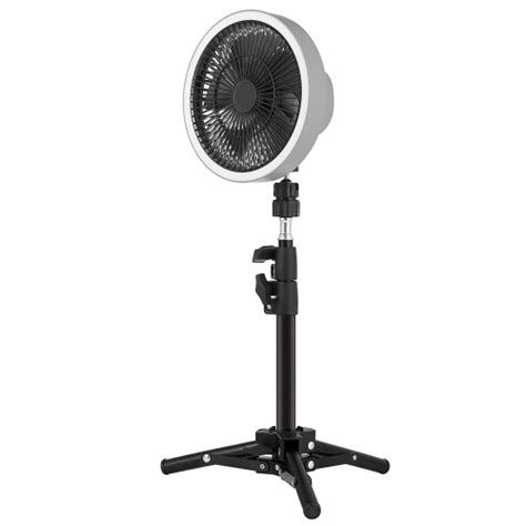 Zk 01 7 인치 야외 캠핑 Led 라이트 삼각대 팬 휴대용 다기능 전원 은행 매달려 팬 회색