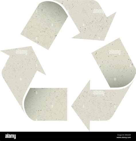 Reuse Symbol Made From Recycle Paper Texture Vector Eps10 Isolated