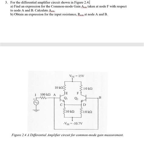 Solved For The Circuit Shown In Figure The Following Chegg