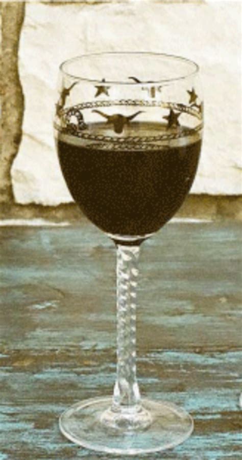 Western Wine Glasses Ropes Stars And Longhorns 85 Oz 4 Pieces Buy