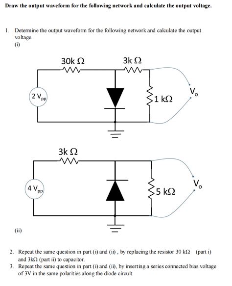 Solved Draw The Output Waveform For The Following Network Chegg
