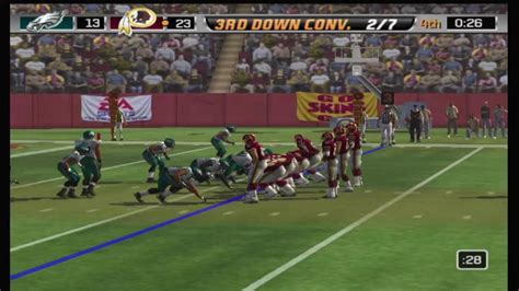 Madden Nfl 06 Ps2 Eagles Vs Redskins At Washington Cpu Vs Cpu