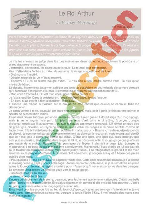 Le Roi Arthur De Michael Morpurgo 5ème Littérature PDF à