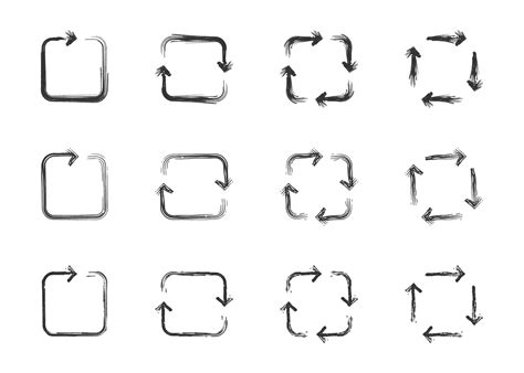 Hand Drawn Repetitive Process Icon Set Vector Illustration Vector Art At Vecteezy