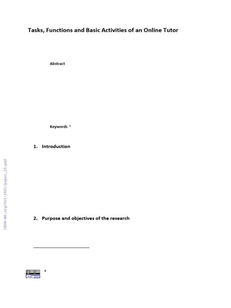 Tasks Functions And Basic Activities Of An Online Tutor Pdf Methodology Motivation