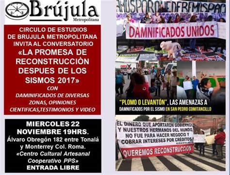 CIRCULO DE ESTUDIO BRUJULA METROPOLITANA Mier22Nov19hrs La Promesa